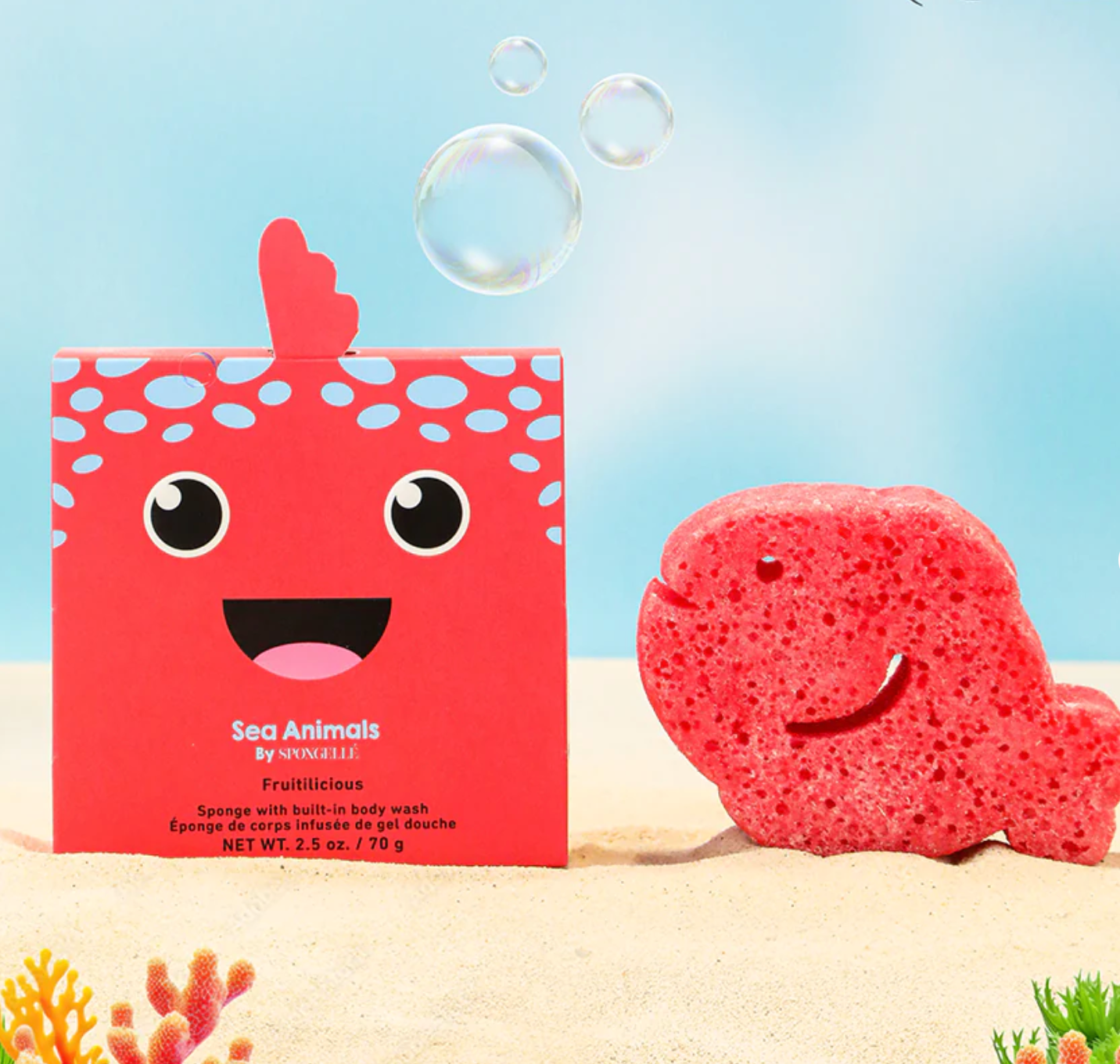 Spongelle Sea Animals Fiona Fish | Haley Bee Boutique