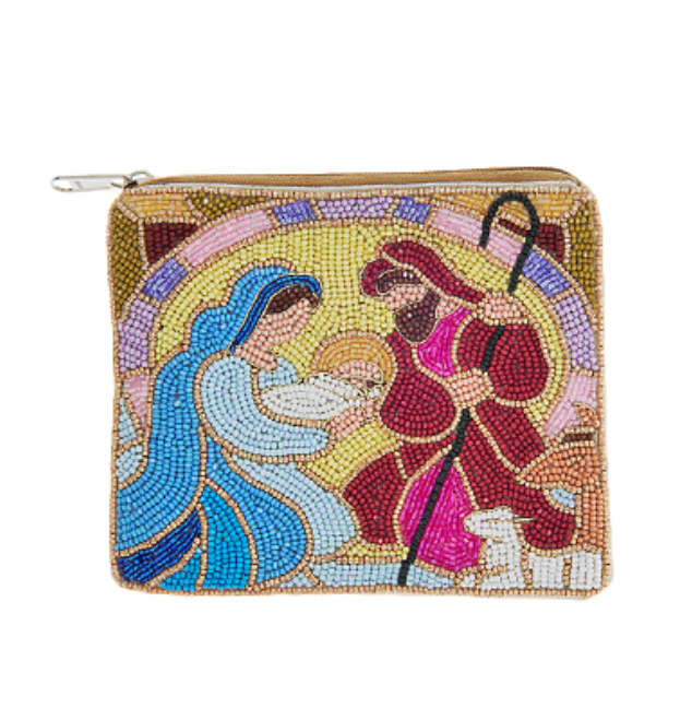 Beaded Nativity Pouch | Haley Bee Boutique